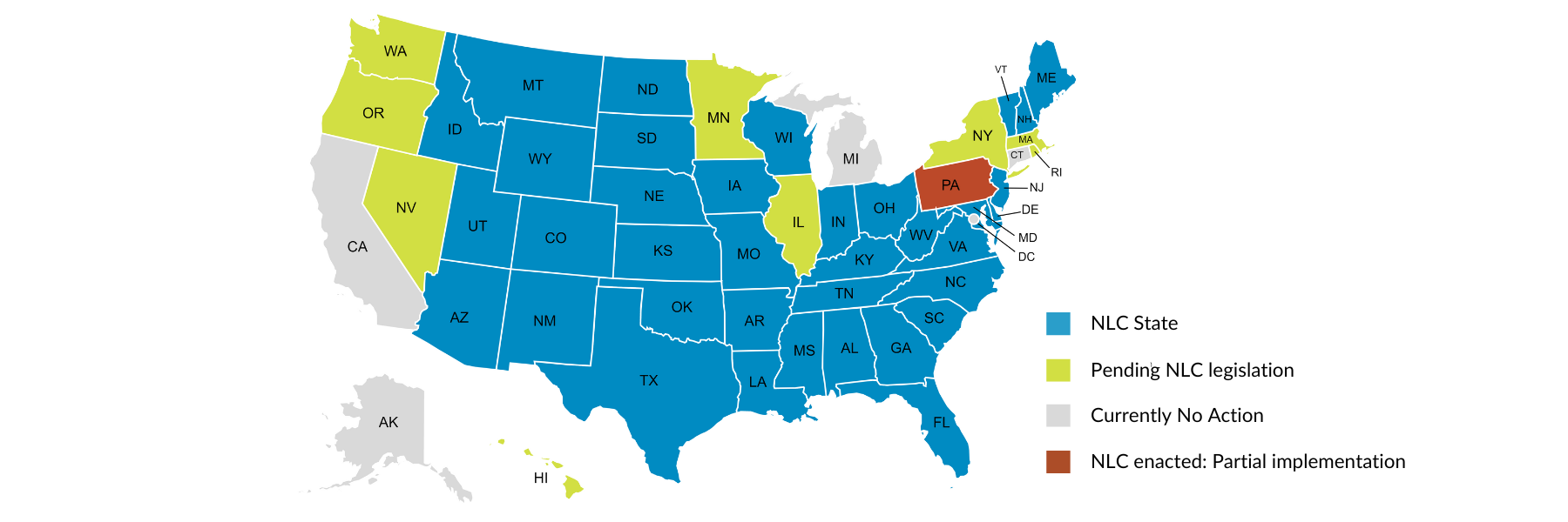 What Are Nursing Compact States?
