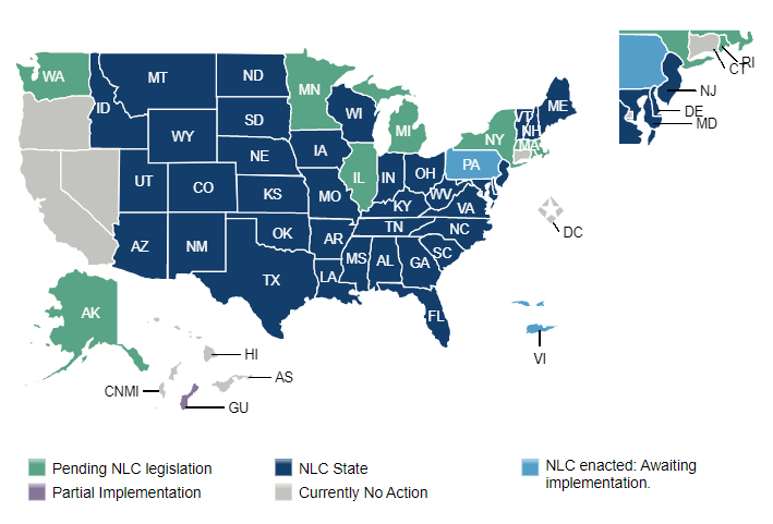 Compact State Nursing License | LeaderStat