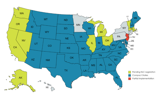 What Are Nursing Compact States?